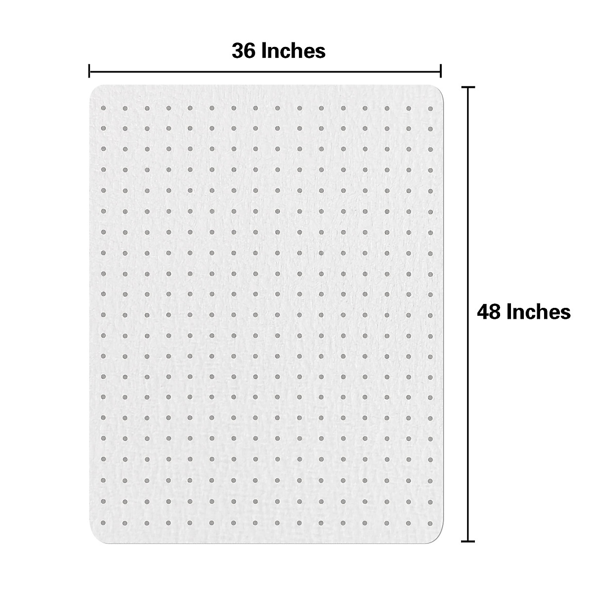 Sillamate Plastic Office Chair Mat for Carpeted Floors, Heavy Duty Floor Mat,Eco-Friendly Series Studded Carpet Desk Chair Mats-36'' x 48'' (36 inches X 48 inches- NO Lip)