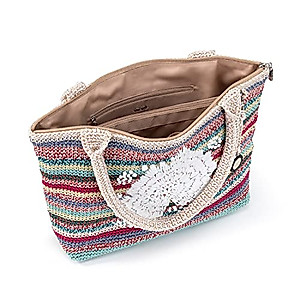 The Sak womens Classics Hand-crochet Carry-all Crafted Classics Hand Crochet Carry All, Eden Floral Embroidery, One Size US