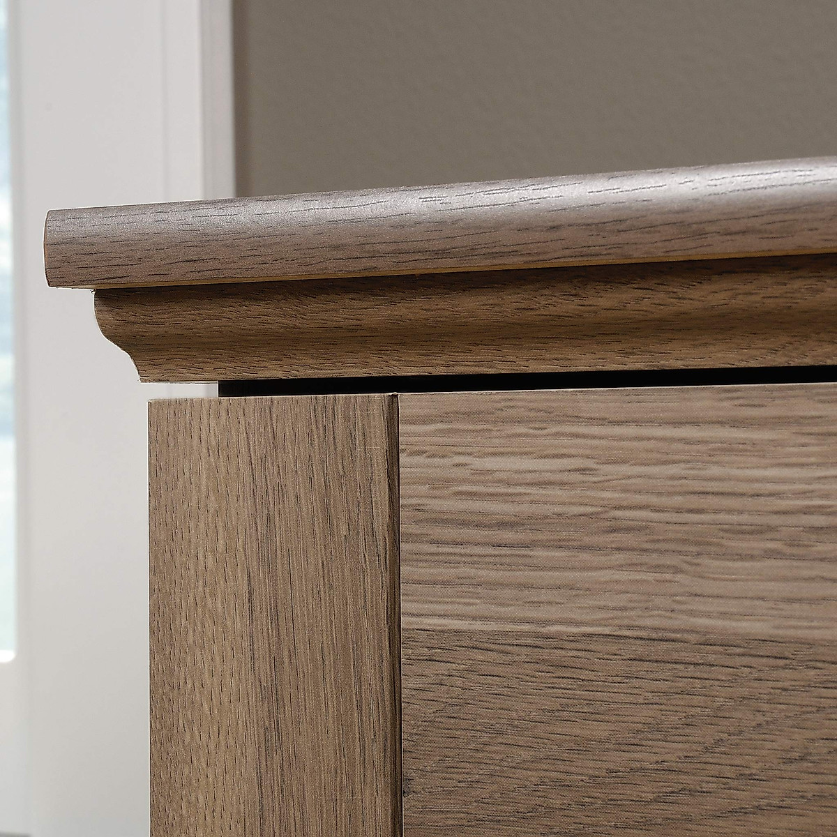 Sauder Harbor View Computer Desk, Salt Oak finish