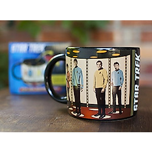 Star Trek Transporter Heat Changing Mug - Add Coffee or Tea and Kirk, Spock, McCoy and Uhura Appear on the Planet's Surface - Comes in a Fun Box,14 oz