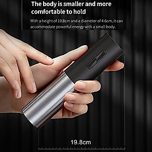 Electric Wine Opener, Automatic Wine Bottle Opener with Base, Corkscrew Remover with Foil Cutter Vacuum Pump Preservation Stopper Aerator Pourer Wine Lovers Gift Set USB Rechargeable