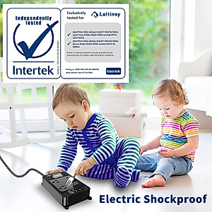 Outdoor Power Strip Weatherproof with 4 Outlets, Outdoor Surge Protector Waterproof, 3 USB Ports, 6 FT Extension Cord, Electric Shockproof, Plug Extender Wall Mount for Bathroom Kitchen Patio,Black