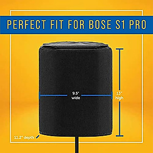 Maplefield Speaker Cover for Bose S1 Pro Bluetooth Speaker System w/Battery - Padded Speaker Case with Handle Flap Protective Travel Speaker Cover for Bose S1 Portable Bluetooth Speaker
