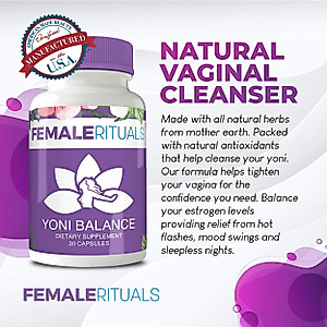 FEMALE RITUALS - Vaginal Moisturizer Boric Acid Suppositories for PH Balance - Bad Odors and BV Yeast Infection Treatments - Feminine Hygiene Products - Yoni Pops