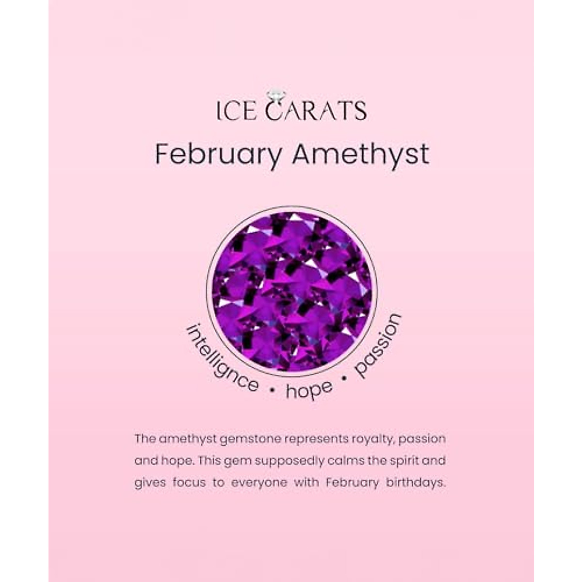 IceCarats 10K Yellow Gold Purple Amethyst Ring Gemstone Band February Birthstone Jewelry Size 7.00