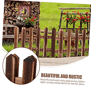 Garden Fence Yard Border Fence Landscape Fence Wood Yard Border Garden Supplies Garden Ornament Courtyard Fence Courtyard Partition Fence DIY Flowerbed Fence Fencing for Garden
