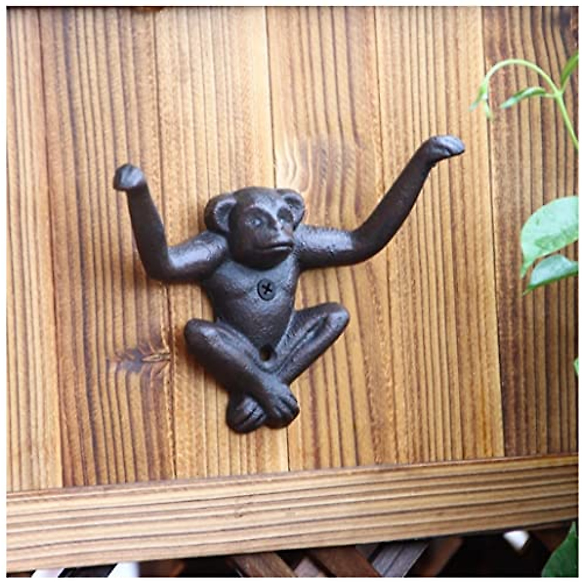 lanyinxianzi Rustic Cast Iron Monkey Hook Wall Hanger Decor Wall Key Holder Towel Holder