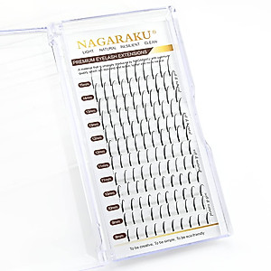 NAGARAKU Spikes Eyelash Extensions Wispy Lash 0.07mm D curl 8-15mm Mix Tray Premade Fan Matte Black Individual Ellipse Supplies Spikes Fans