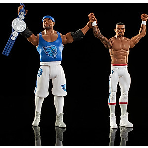 Mattel WWE Cody Rhodes vs Austin Theory Championship Showdown Action Figure 2-Pack with Championship, 6-inch