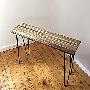 Black Walnut Console Table with Hairpin Legs