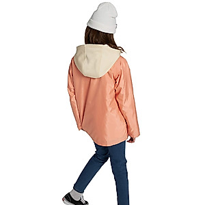 Burton Kids' Ripton Coach Jacket, Pink Dahlia/Creme Brulee Heather, Medium