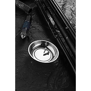Jsbrothers Stainless Steel Heavy Duty 4 Inches Round Magnetic Screws Tools Parts Tray Holder