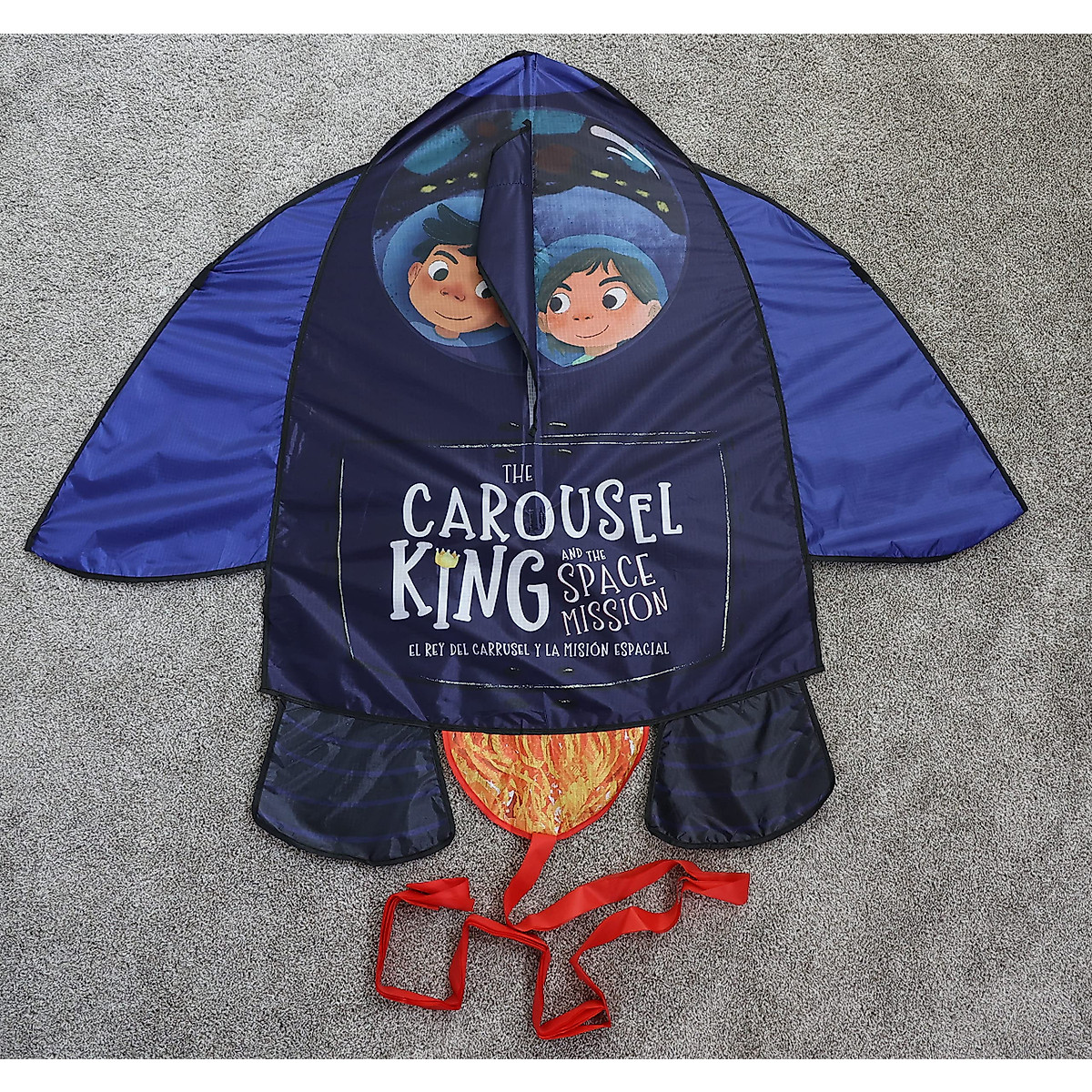 Cielito Lindo Books Large Rocket Kite for Kids and Adults | Best Beach Kite Easy to Fly for Outdoor Games and Activities | Best Sports and Recreation, Exercise and Enjoy Time with Family, Navy Blue