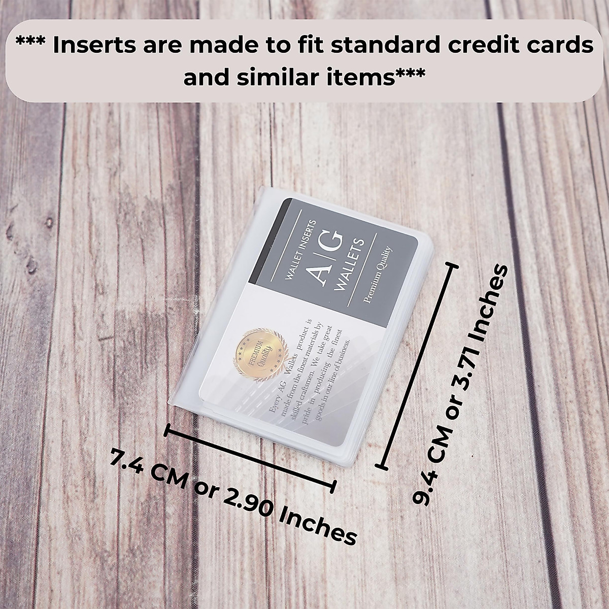 AG Wallets Set of 2 Clear Premium Quality Wallet Insert from (Trifold 6 Page)