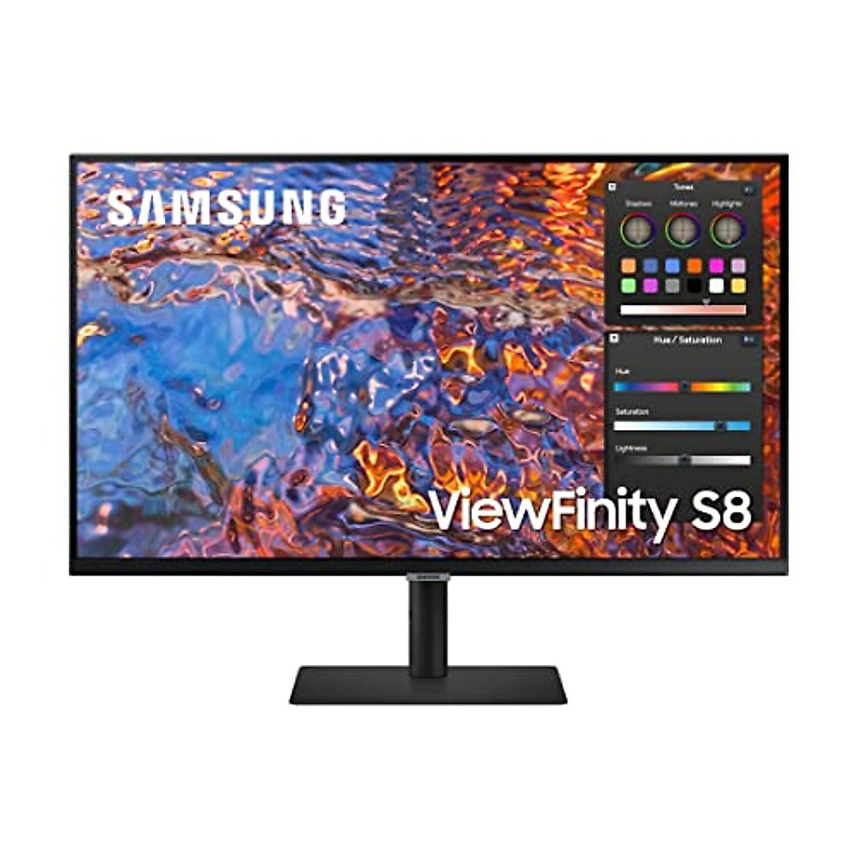 SAMSUNG ViewFinity S8 Series 32-Inch 4K UHD High Resolution Monitor, IPS Panel, 60Hz, Thunderbolt 4, HDR 10+, Built-in Speakers, Height Adjustable Stand (LS32B804PXNXGO),Black