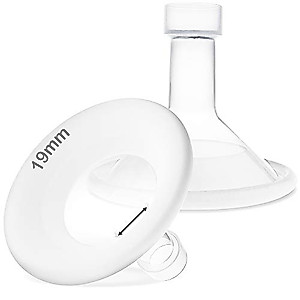 Nenesupply 19mm Soft Flange Compatible with Medela Breast Pump Parts Replace 19mm Flange for Medela Accessories Compatible with Pump in Style Parts Symphony Swing Harmony Pump and Personalfit Flex