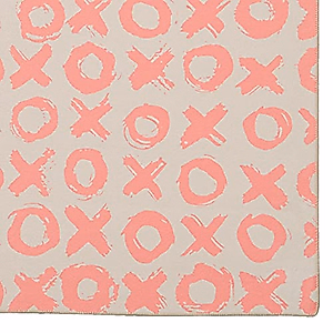 Linon Home Decor Products The Anywhere Washable Rug Boden Ivory & Pink 3' X 5' Accent Rug