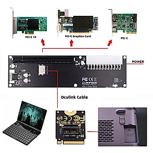 xiwai Oculink SFF-8611 Data Cable, PCI-E 3.0 Card - PCI Express M.2 M-Key to SFF-8612 Host Adapter for GPD Win Max2 External Graphics Card & SSD