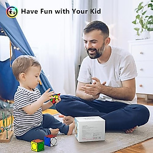 Vdealen Speed Cube Set, Magic Cube Pack of 2x2 3x3 4x4 2x2x3 Pyramid Skewb Dodecahedron Six Spot Infinite Ivy Puzzle Cube Bundle, Christmas Birthday Party Toy Gifts for Kids Teens Adults (10 Pack)