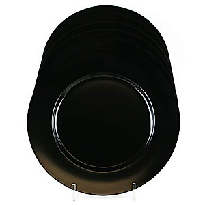 Calypso Basics by Reston Lloyd Melamine Salad Plate, Set of 6, Black