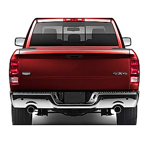 FREEMOTOR802 Tailgate Top Protector, Fit For 2009-2018 Dodge Ram 1500 & 2010-2018 Ram 2500 3500 & 2019-2024 Ram 1500 Classic, PP Pickup Truck Tailgate Upper Molding Spoiler Cap Cover Guard Replacement