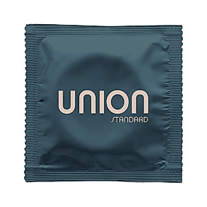 UNION Standard Premium Ultra-Thin Condoms 12 Count, Flared Head, Natural, Non-Toxic, Vegan, 54mm, Medium Size