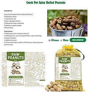 THE AMISH ECO-FARM | Fancy Size | Bulk Raw Peanuts in Shell, Virginia Grown | Unsalted Peanuts | Boiled Peanuts | Squirrels and Birds Feed. (2 lb Bag)