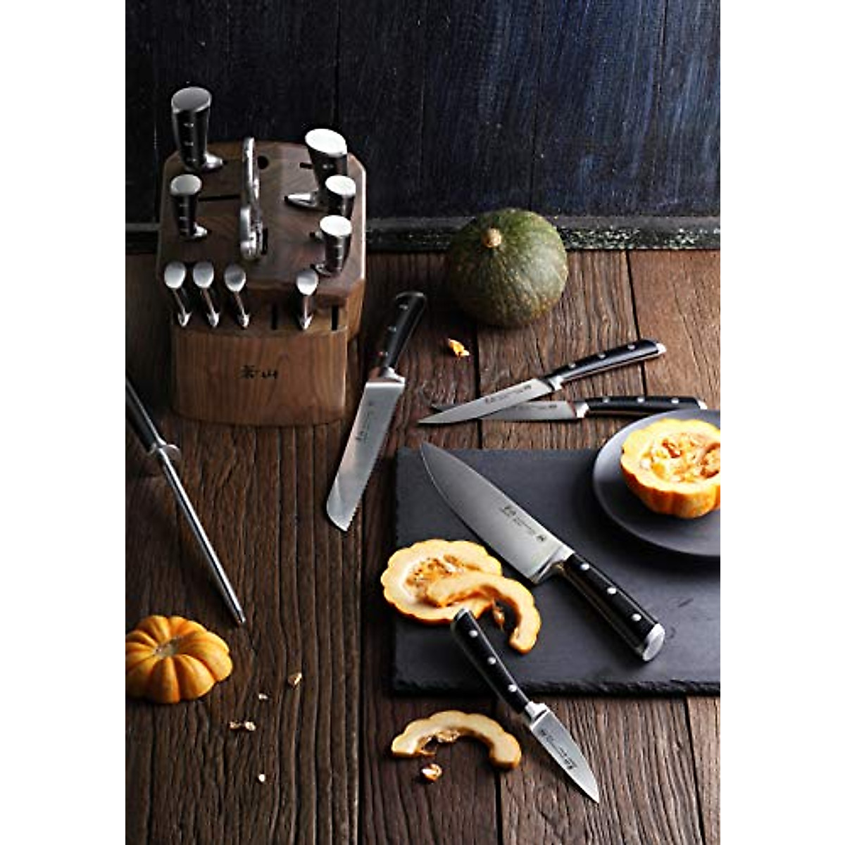 Cangshan S Series 1024043 German Steel Forged 17-Piece Knife Block Set, Walnut