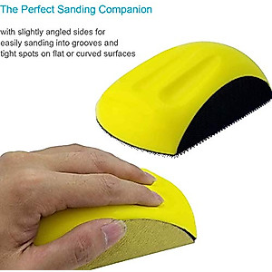 M-jump 5 inch Mouse Hand Sanding Pad Hook and Loop Sanding Block Hook Backing Plate For Woodworking, Furniture Restoration, Home and Automotive Body.