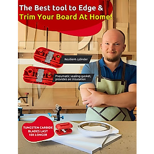 Edge Banding Trimmer, Edge Banding Cutter with Tungsten Carbide Blades, Woodworking Edge Banding Trimmer Tool for All Directions