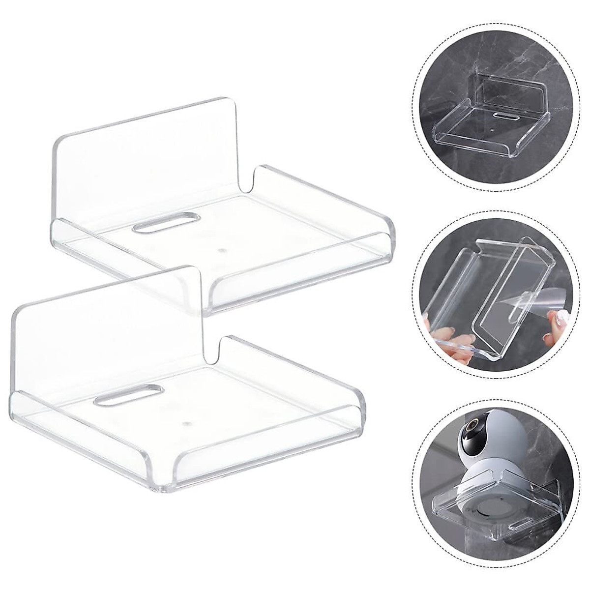 UKCOCO 2pcs Camera Bracket Corner Shelfs Indoor Plant Shelves Wall Shelves for Plants Monitor Camera Wall Shelf Camera Wall Mount Speaker Stand Acrylic Transparent Speaker Shelf