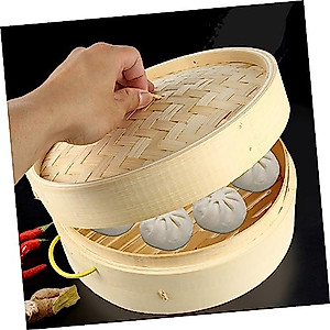 SWOOMEY steamer dumpling stainless steel steam pot momo Kitchen three layer boilder dim sum basket Vegetable Steaming Holder wooden cooking utensils Cooking Tool seafood spaghetti bamboo