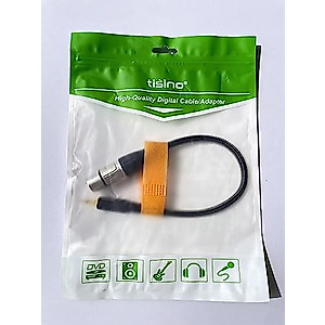 tisino XLR to 3.5mm Balanced Cable Adapter, Gold-Plated XLR Female to 1/8 inch Mini Jack Aux Mono Audio Cord for Shotgun or Condenser Microphones - 1ft