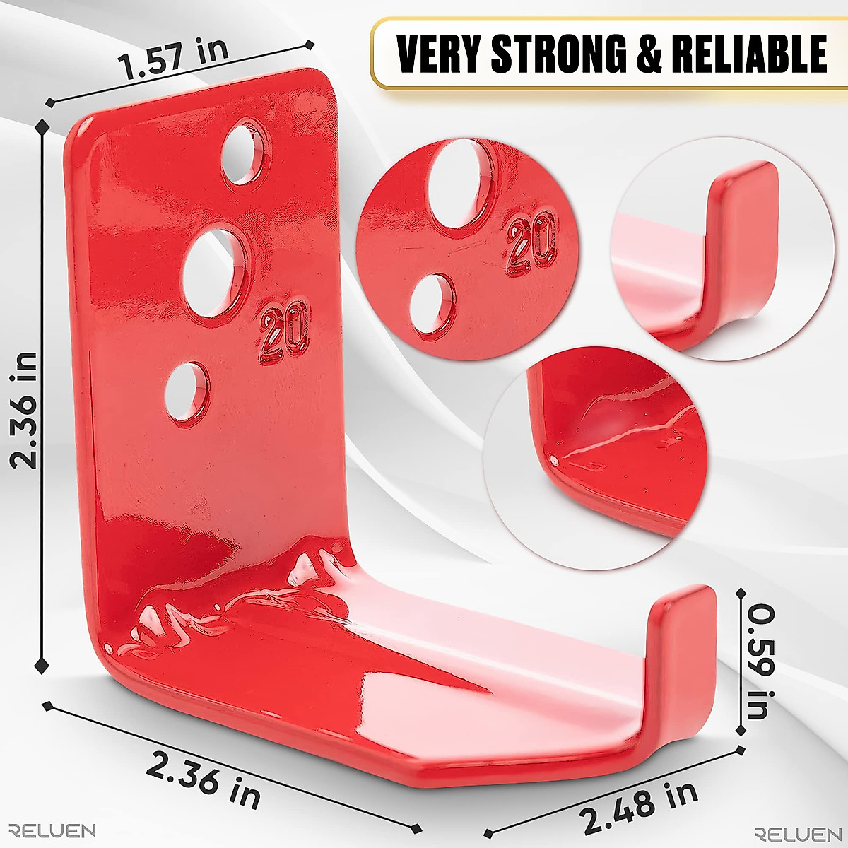 Home Fire Extinguisher Mount Wall Bracket - 4Pcs Fire Extinguisher Brackets Adjustable Fire Extinguishers for The House 20LB Fire Extinguisher Bracket Screws - Fireplace Mounting Bracket Wall Hook