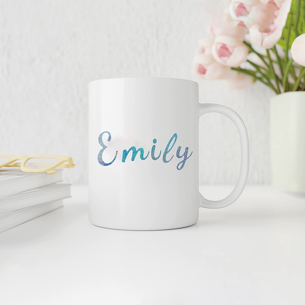 16 Sheets Holographic Laser Letter Stickers,Self Adhesive Cursive Alphabet Stickers, DIY Vinyl Letter Decal Script Pantry Labels for Office,Mailbox,Kitchen,Signs,Window,Door,Home,Grad Cap (Gold,1