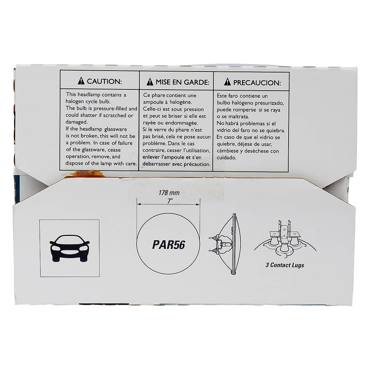 Philips H6024C1 Standard Halogen Sealed Beam headlamp, 1 Pack