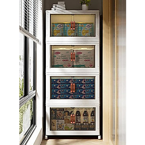 Altreeak 40 Qt Plastic Storage Bin Organizers 3 Layer | Foldable Storage Box | Storage Bins with Lids | Stackable Storage Bins