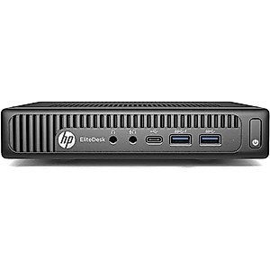 HP EliteDesk 800 G2 Mini Desktop PC Intel Core i5-6500T (3.20-3.40Ghz) 256GB SSD 16GB RAM WiFi + BT Dual DisplayPort + VGA, Win 10 PRO (Renewed)