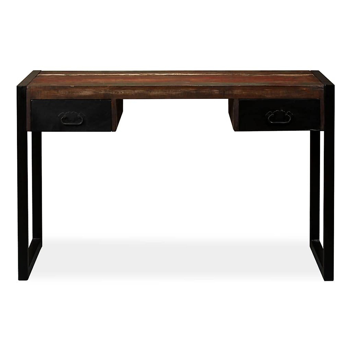 YUHI-HQYD Desk with 2 Drawers,Laptop Table,Writing Desk with Drawers,Home Office Desks,Secretary Desk,Perect for Office or Home Study,Easy to Assemble, Solid Reclaimed Wood 47.2"x19.7"x29.9"