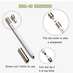 MKOXPO Heykomi Eyeliner - Heykomi Non-Smudging Waterproof And Long-Lasting Eyeliner Pencil, Quick Drying Long Lasting Waterproof and Sweat Proof Eyeliner, Extra Fine Eyeliner with Sharpener (2*Black)