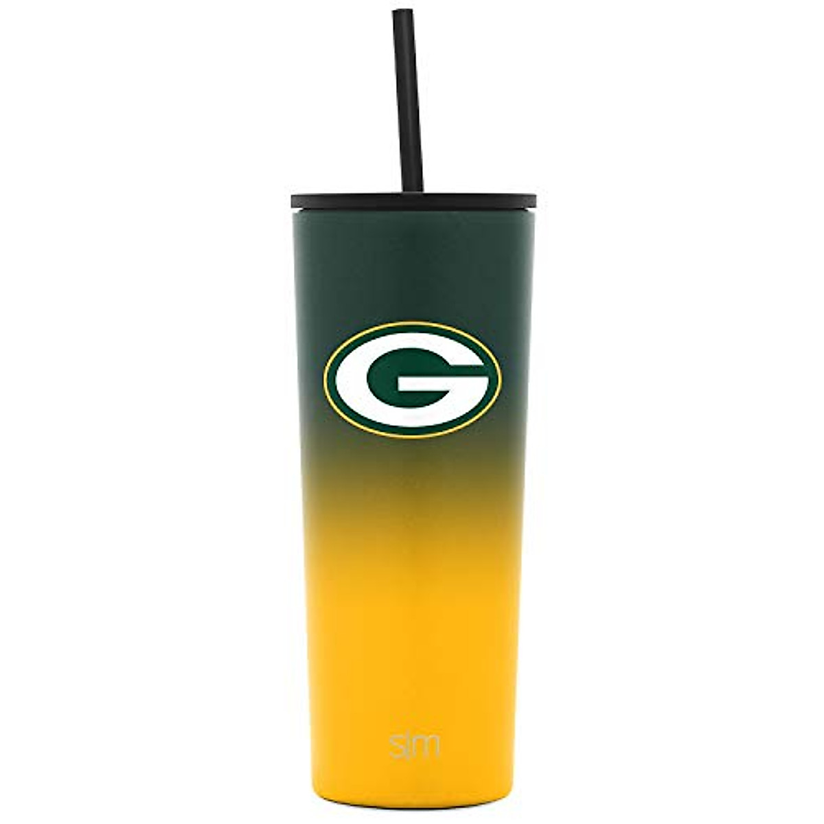 Simple Modern Officially Licensed NFL Green Bay Packers Insulated Tumbler with Straw and Flip Lids | Gifts for Men and Women 24oz Travel Mug Thermos | Classic Collection | Green Bay Packers