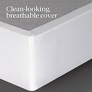 ZINUS 9 Inch Box Spring with Cover, No Assembly Mattress Foundation, Sturdy Metal Structure, Twin XL, White