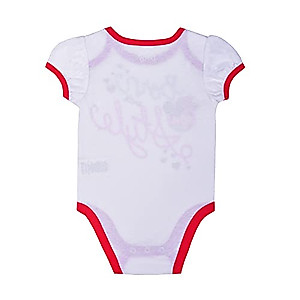 Disney Baby-Girls Minnie Mouse Bodysuit, White, 3-6 Months (Pack of 3)