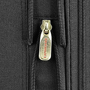 U.S. Traveler New Yorker Lightweight Softside Expandable Travel Rolling Luggage, Black/Grey, 4-Piece Set (15/21/25/29)