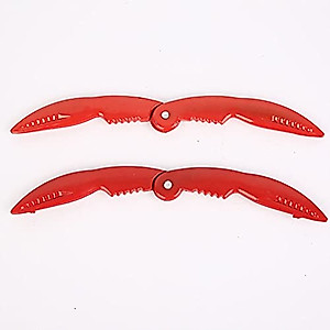 Happyyami 2Pcs Crab Clamp Lobster Clip Stainless Steel Multifunctional Peeler Seafood Tool Crab Eating Gadget Seafood Sheller Metal Spoons Kitchen Gadget to Open Aluminum Alloy Juicer