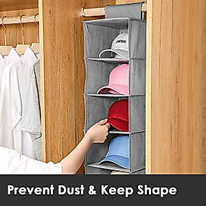 AEROiVi Hat Organizer for Closet - 10 Shelf Hat Racks for Baseball Caps - Non-Woven Fabric Hat Storage & Display - Hat Hanger to Protect Your Caps