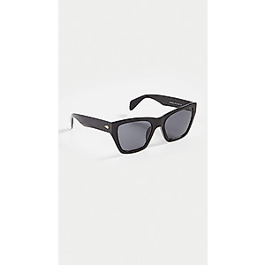 rag & bone Women's RNB 1046GS Sunglasses, Black, One Size