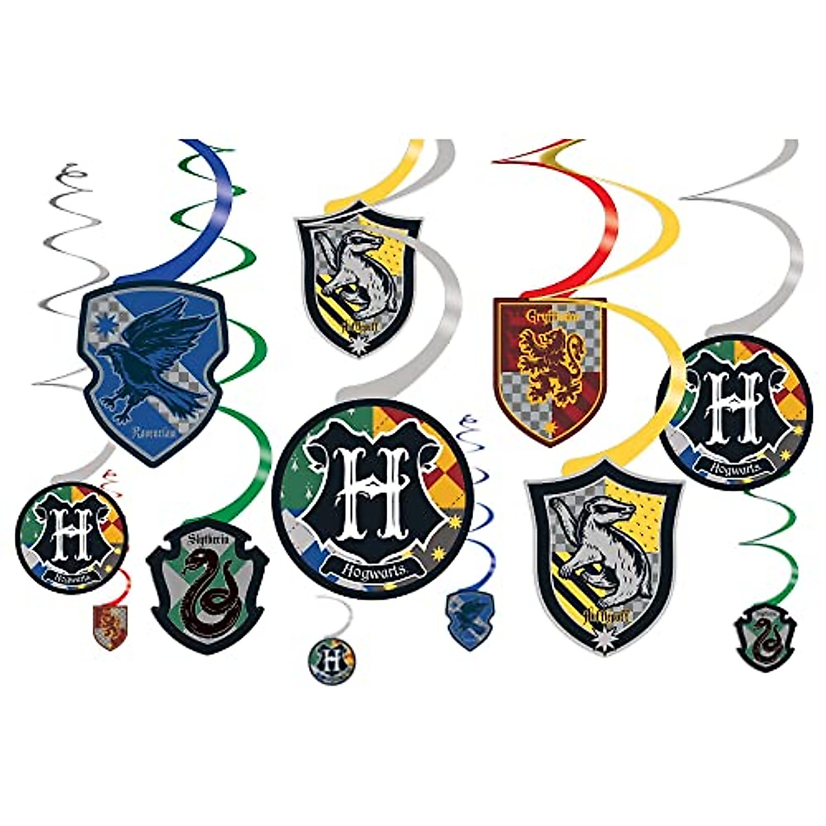 Harry Potter Hanging Swirl Decorations | Assorted Designs | 12 Pcs