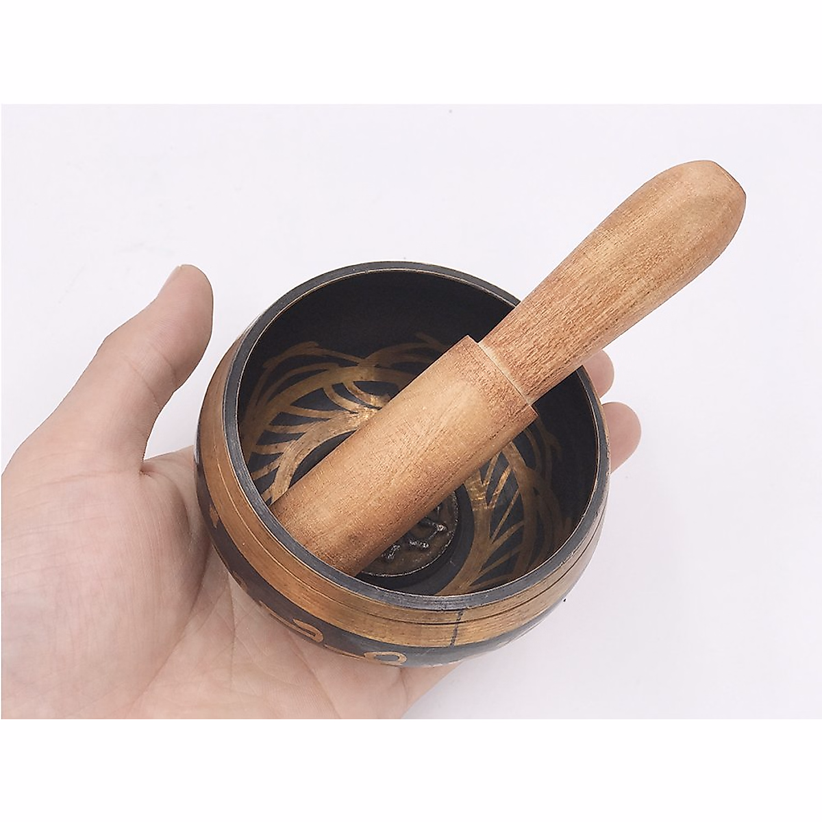 Contineo 3.15 inch Tibetan Singing Bowl with Striker,Meditation Bowl for Healing,Yoga,Relaxation,Mindfulness
