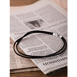 Sacina Goth Hippie Black Faux Leather Choker, Dainty Choker Necklace, Halloween Christmas New Year Jewelry Gift For Women